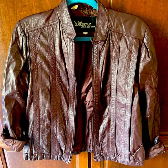 Wilsons Leather | Jackets & Coats | Vintage Wilsons Leather Jacket Dark ...